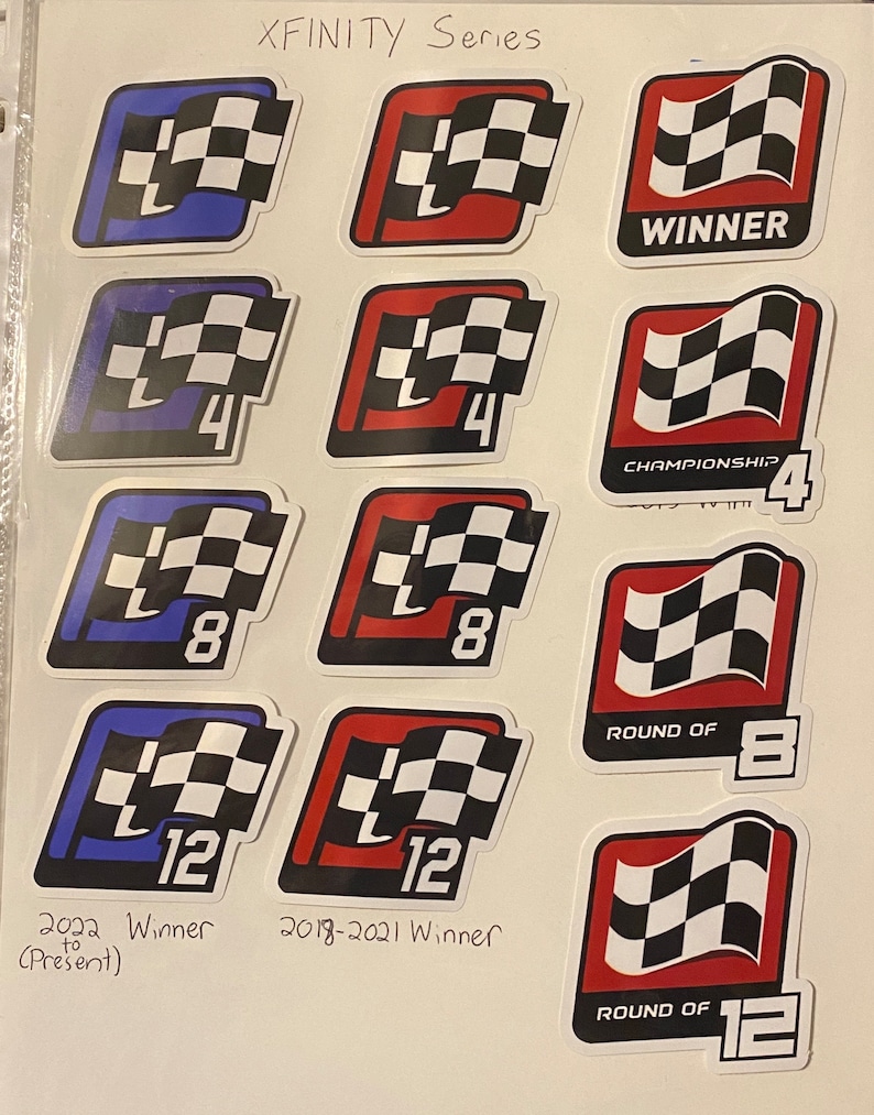 NASCAR Winner Stickers - Etsy