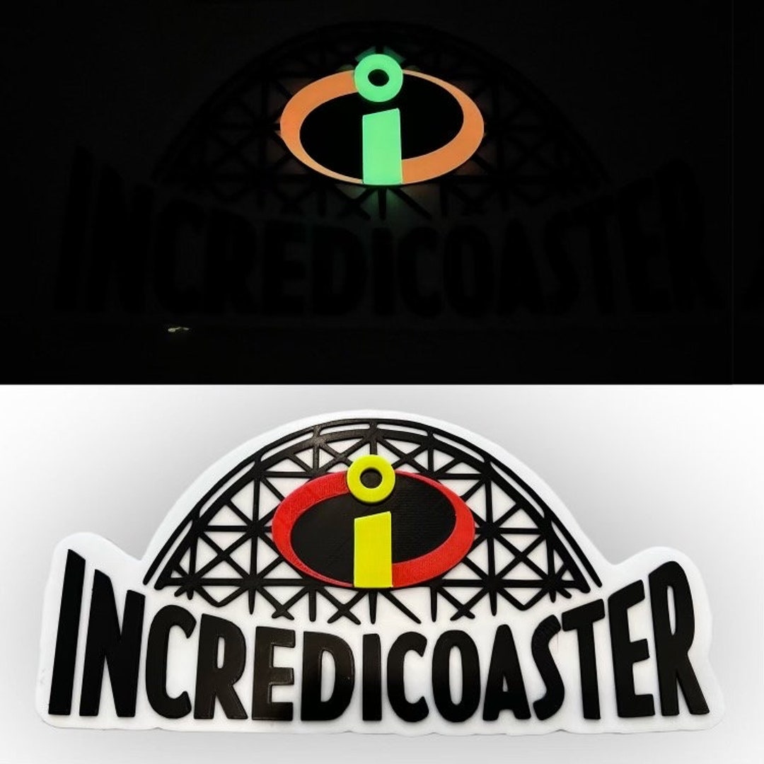 Incredicoaster Glow Ride Sign Disney California Adventure Park Land ...