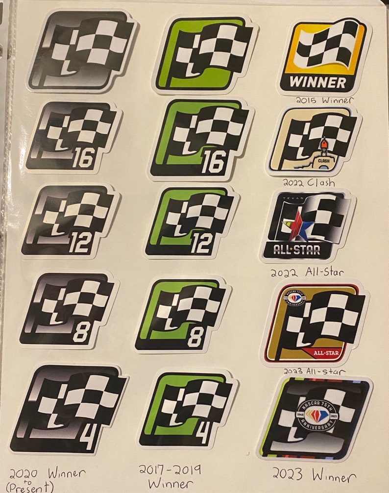 NASCAR Winner Stickers - Etsy
