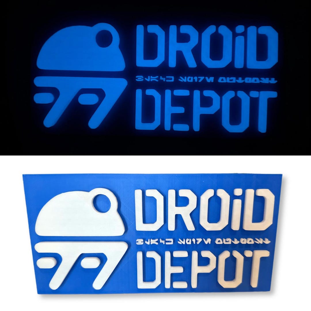 Droid Depot Sign Disney World Land Wall Decor Display 3D Printed Star ...