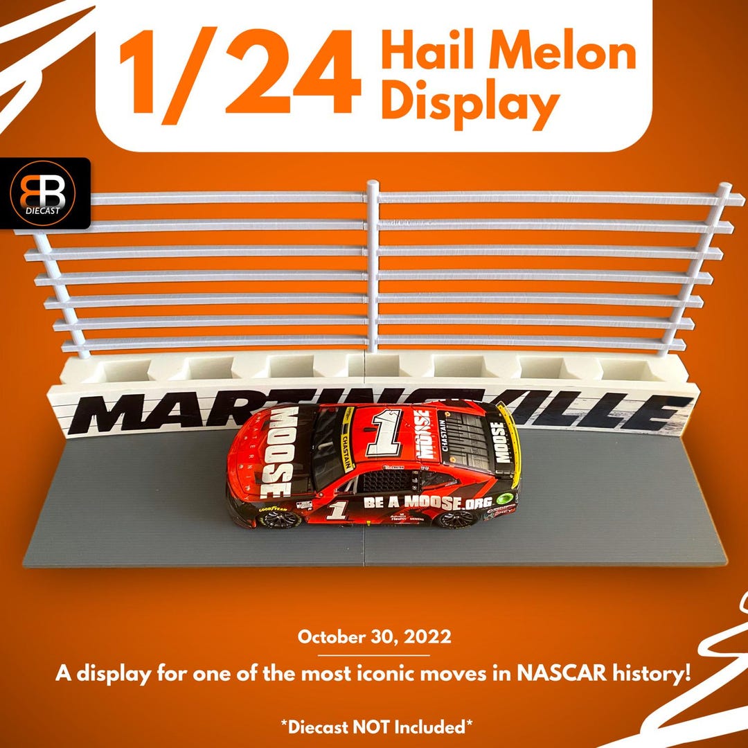 Ross Chastain 1/24 Hail Melon Martinsville Wall Ride Display [DIECAST ...