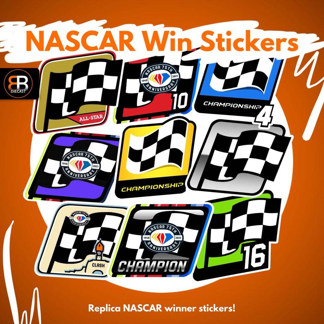 NASCAR Winner Stickers - Etsy