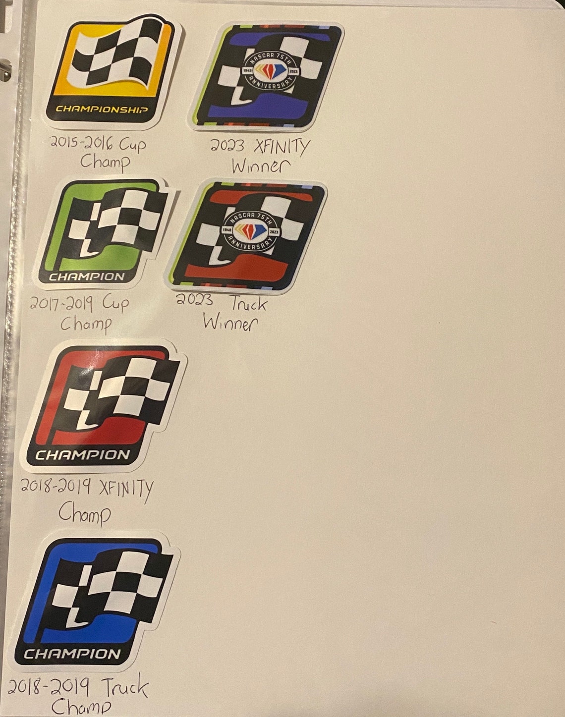 NASCAR Winner Stickers - Etsy