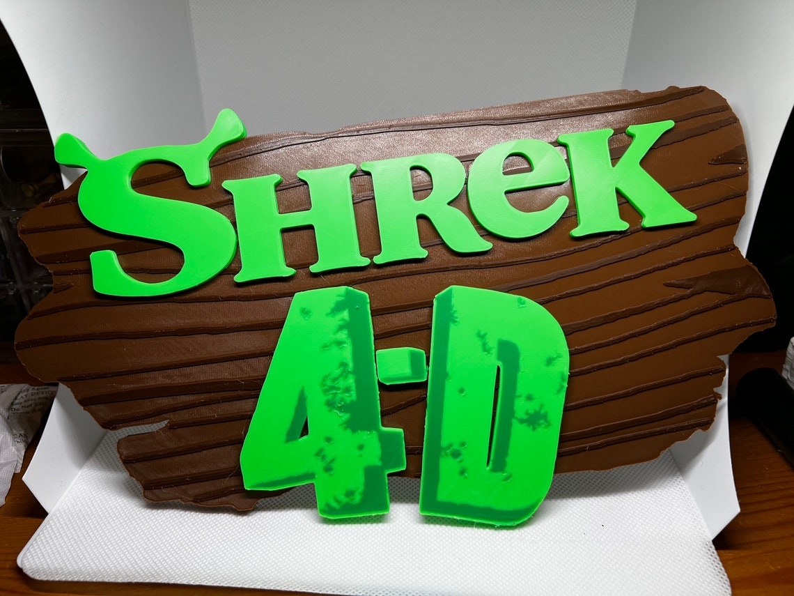 Shrek 4D the Ride Universal Studios Orlando Attraction Sign Display ...