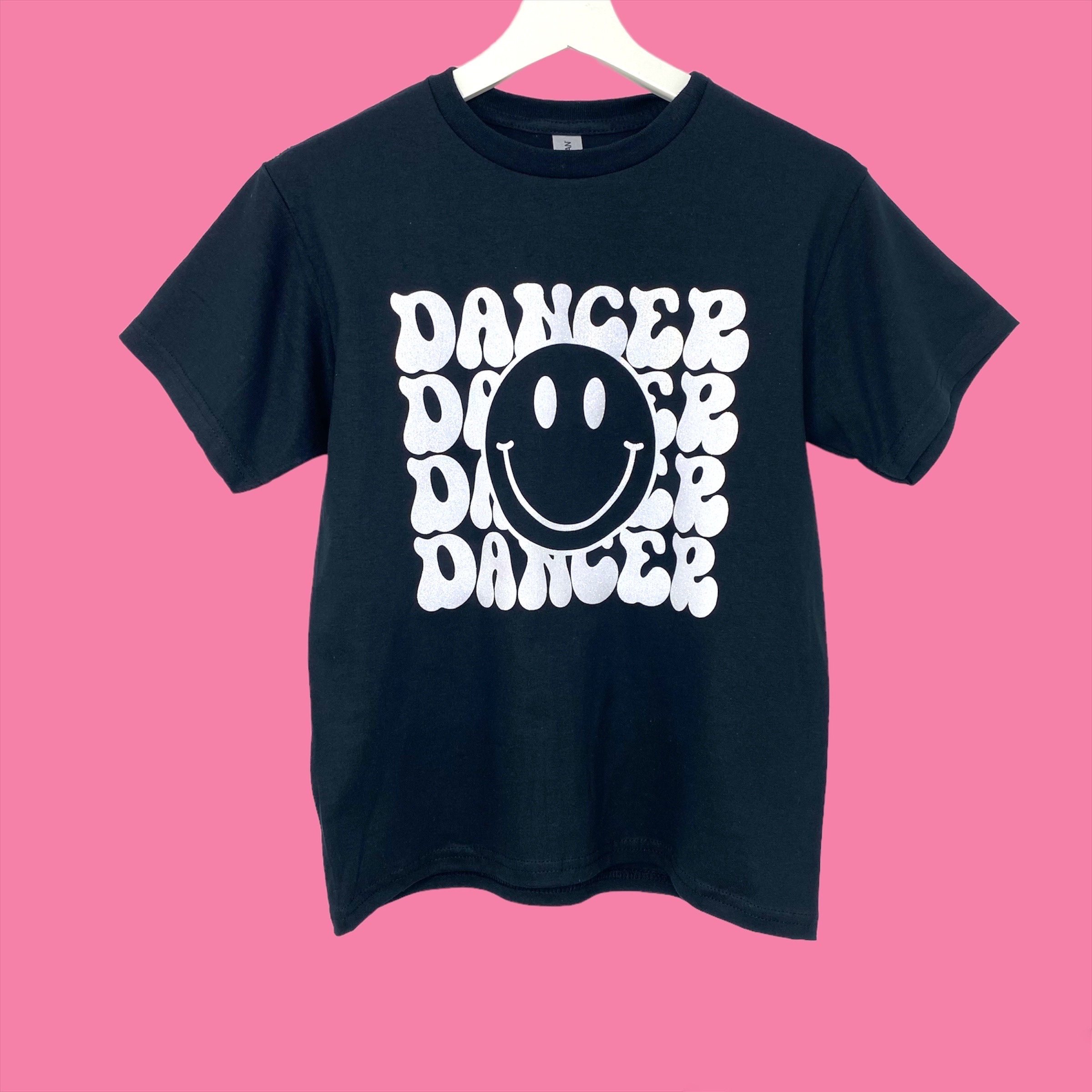 Personalized Girls Dancer Smiley Face Tshirt, Custom Dance Shirt ...