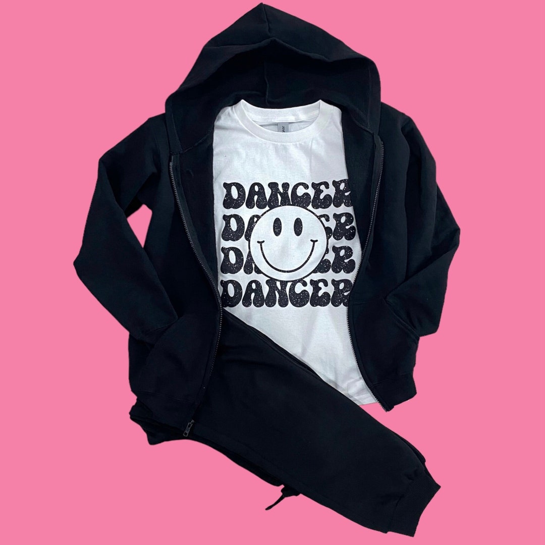 Personalized Girls Dancer Smiley Face Tshirt, Custom Dance Shirt ...