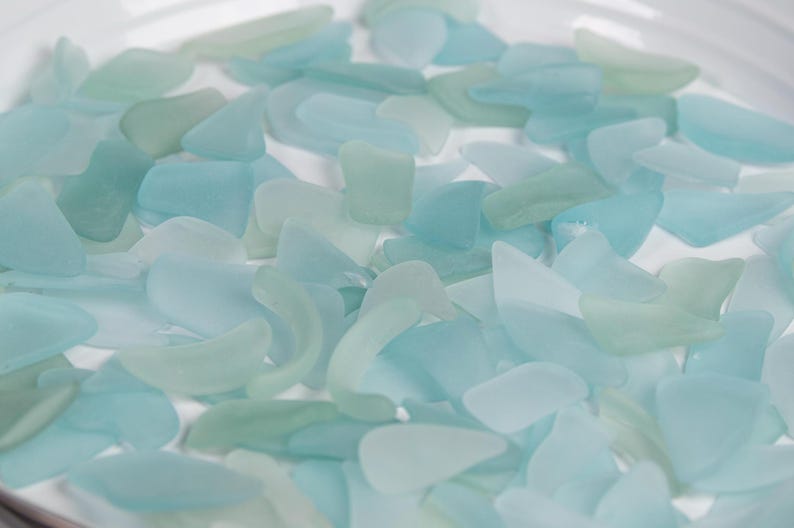 Aqua and Seafoam Tumbled Antique Glass 1.5" and Larger - Etsy
