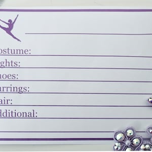 8 Colors Dance Competition Costume Cards & Results Sheet Download - Etsy
