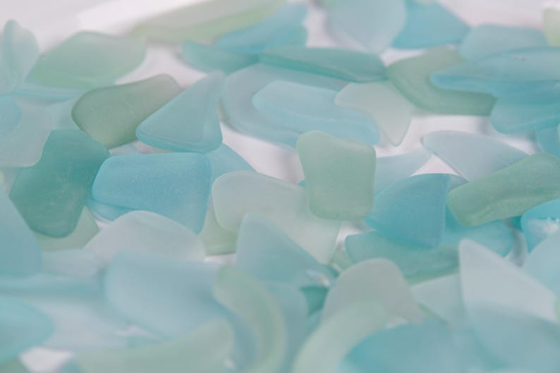 Aqua and Seafoam Tumbled Antique Glass 1.5" and Larger - Etsy