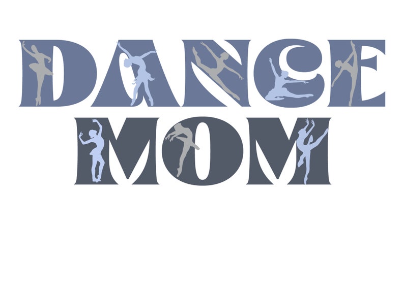 Shades of Blue Dance Mom With Dancer Silhouettes SVG, PNG Download ...