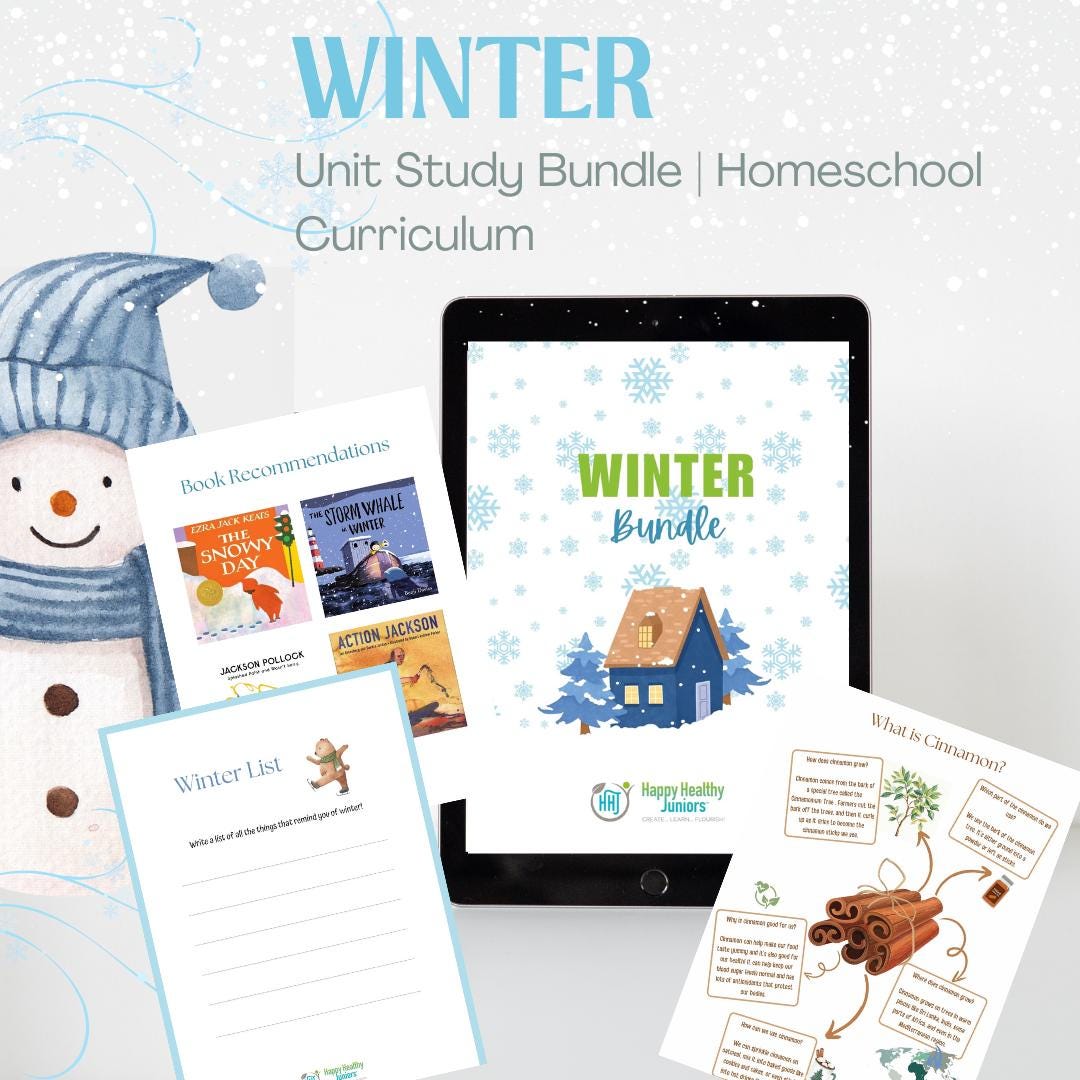 Winter Unit Study Bundle | Homeschool Curriculum | Printable Activities ...