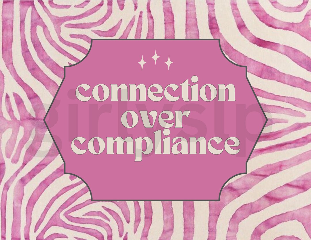 SLP & Teacher connection Over Compliance Sign for Speech Room or ...