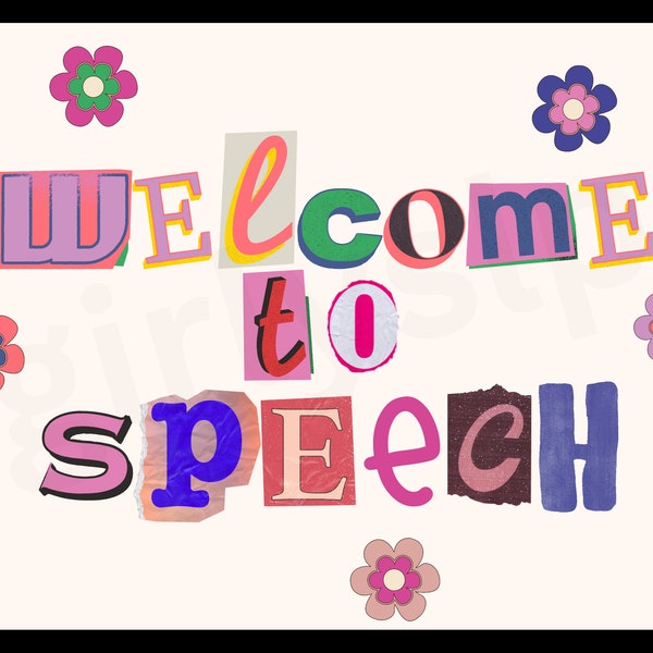 Welcome Speech Therapy Sign - Etsy
