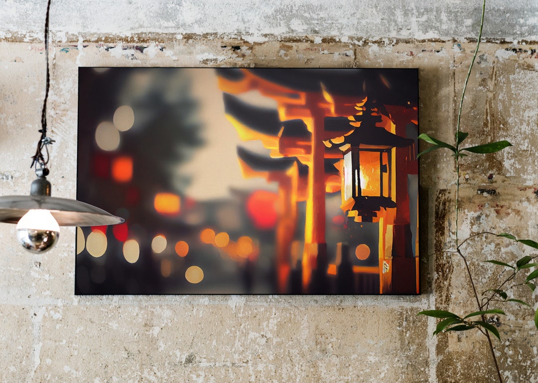 Fushimi Inari Shrine Oil Painting 2 Japanese Wall Art - Etsy