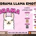 Drama Llama Emotes | Llama Emotes | Alpaca Emotes | Emotes for Discord ...