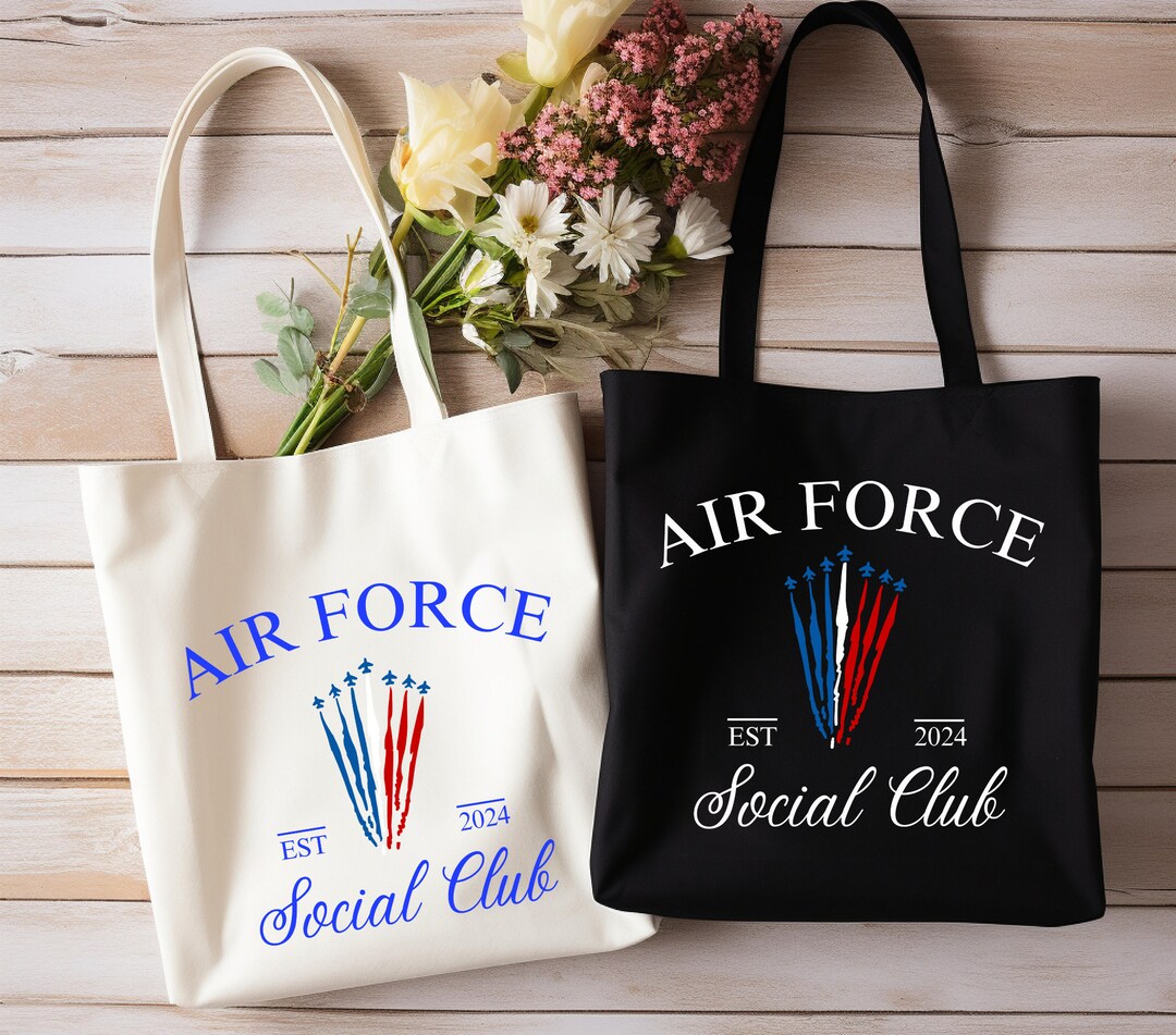 US Air Force Gift, Canvas Tote Bag, Air Force Graduation , Custom Air ...