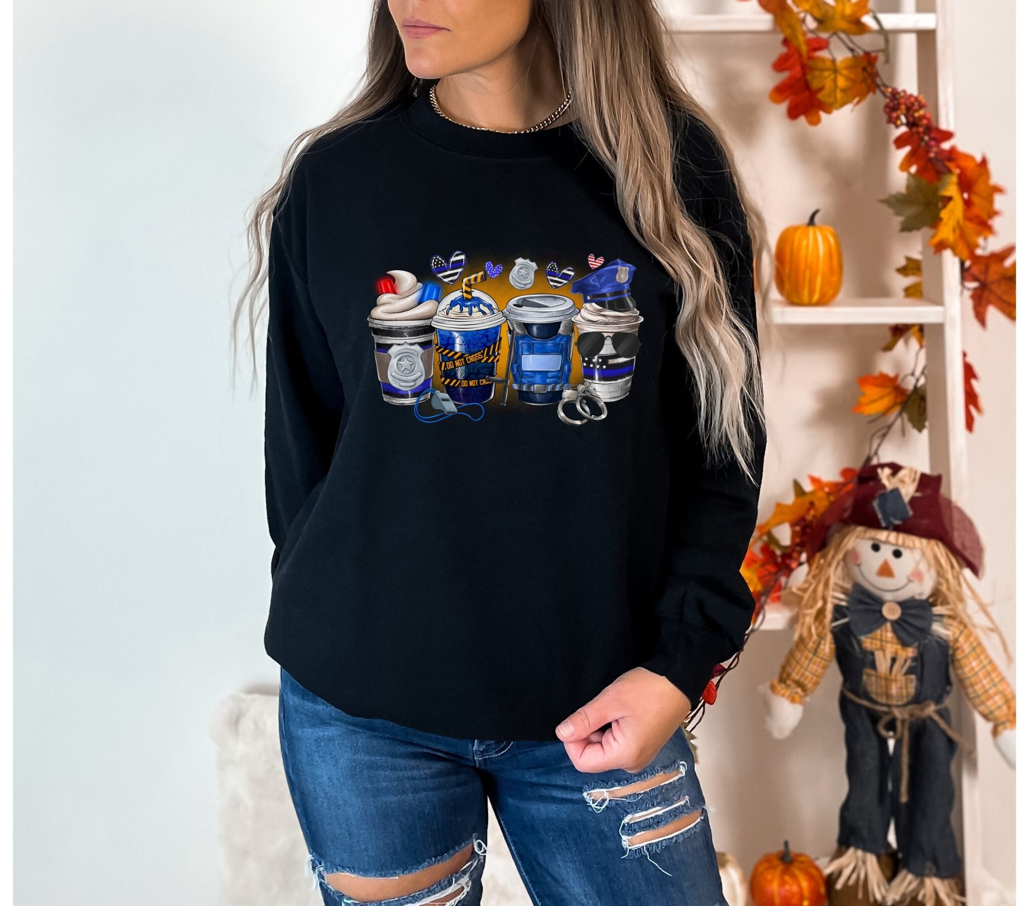 Police Sweatshirt, Police Retirement Gift, Cops Wife Sweater Gifts ...