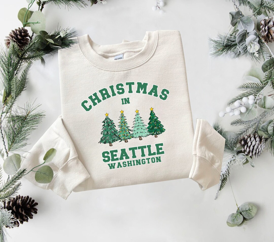 Seattle Christmas Sweatshirt, Washington Sweater, State Shirt ...