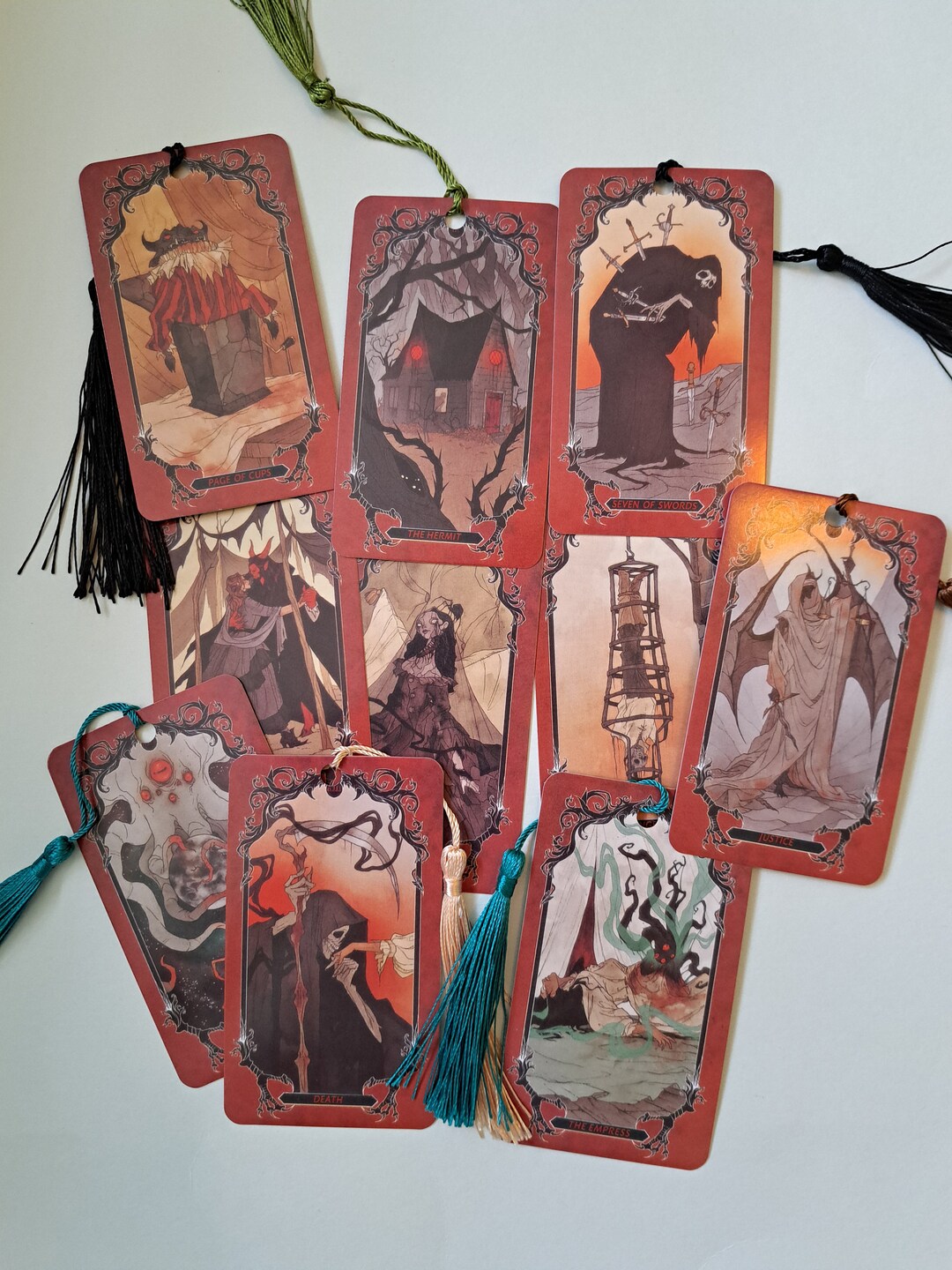 Horror Tarot Card Book Mark - Etsy