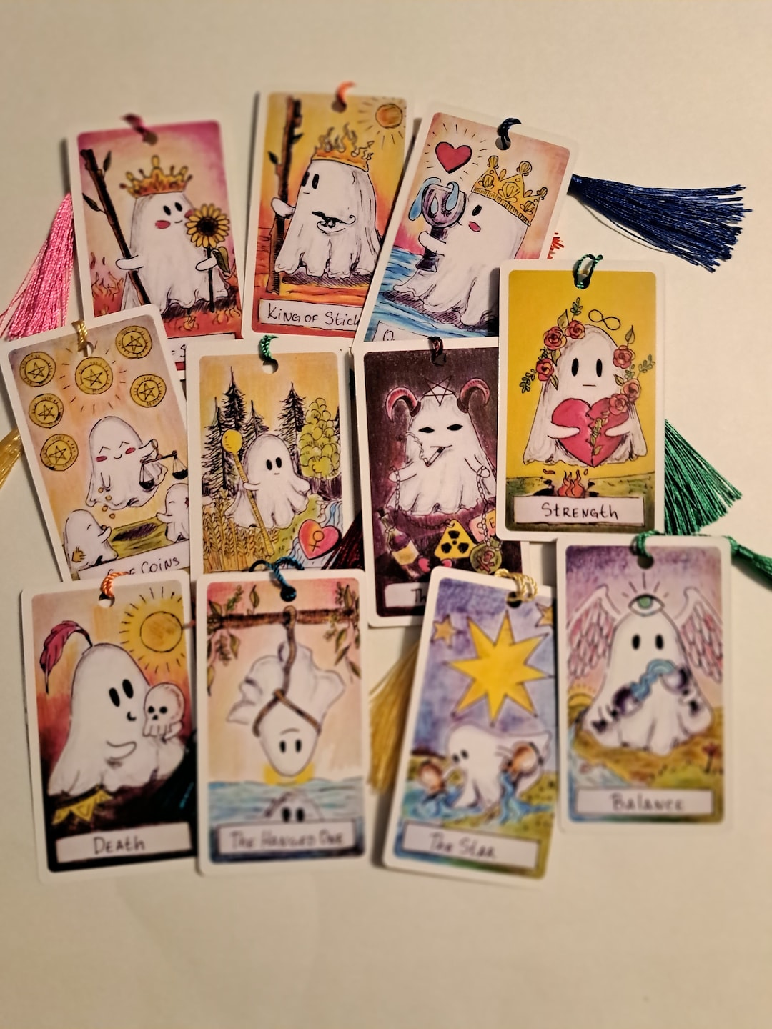 Cute Ghost Tarot Card Bookmark - Etsy