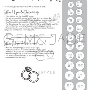 Find My Ring Size Guide Instant Download Sizing Tool Printable Ring ...