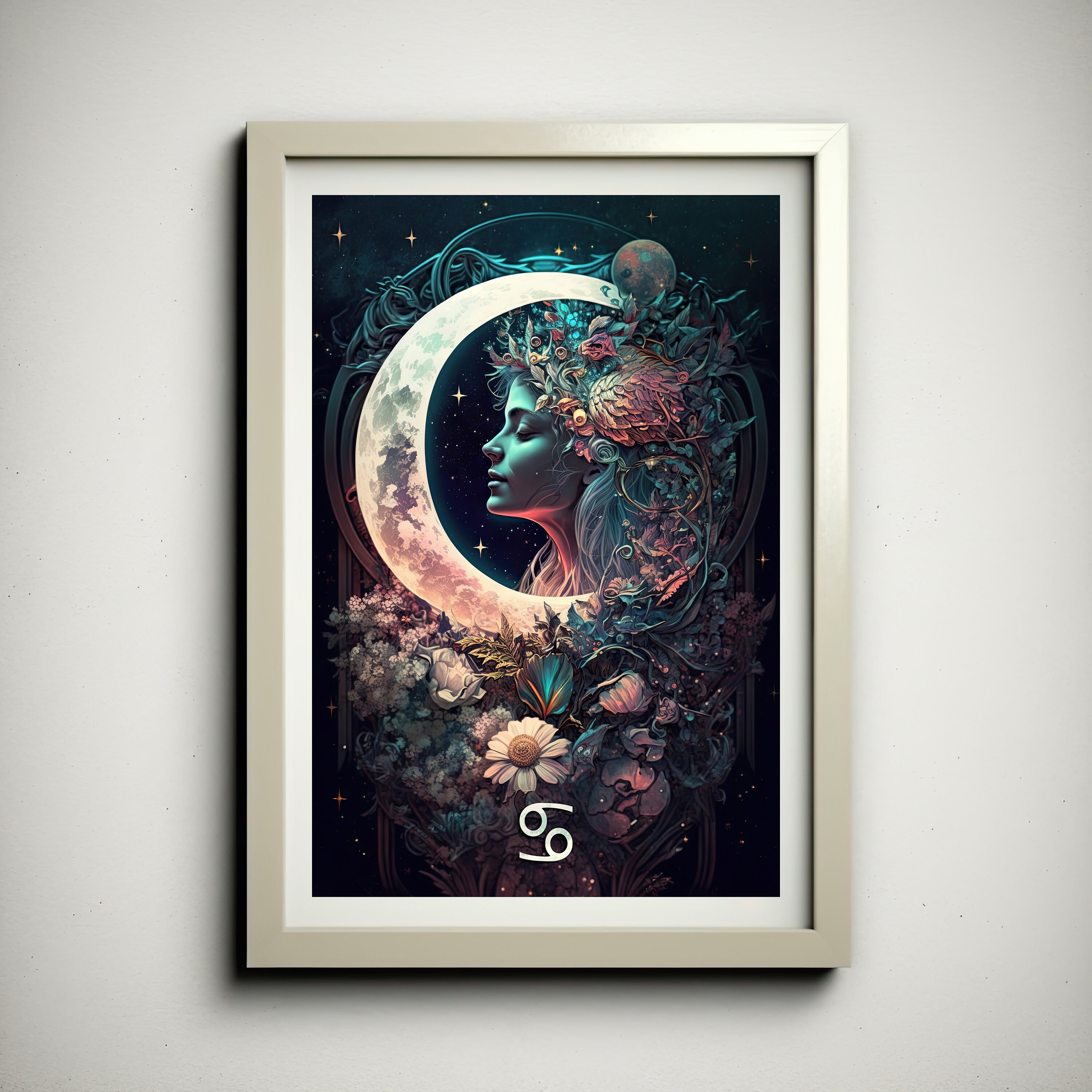 Compassionate Cancer Poster, Cancer Zodiac Sign, Cancer Moon Astrology ...