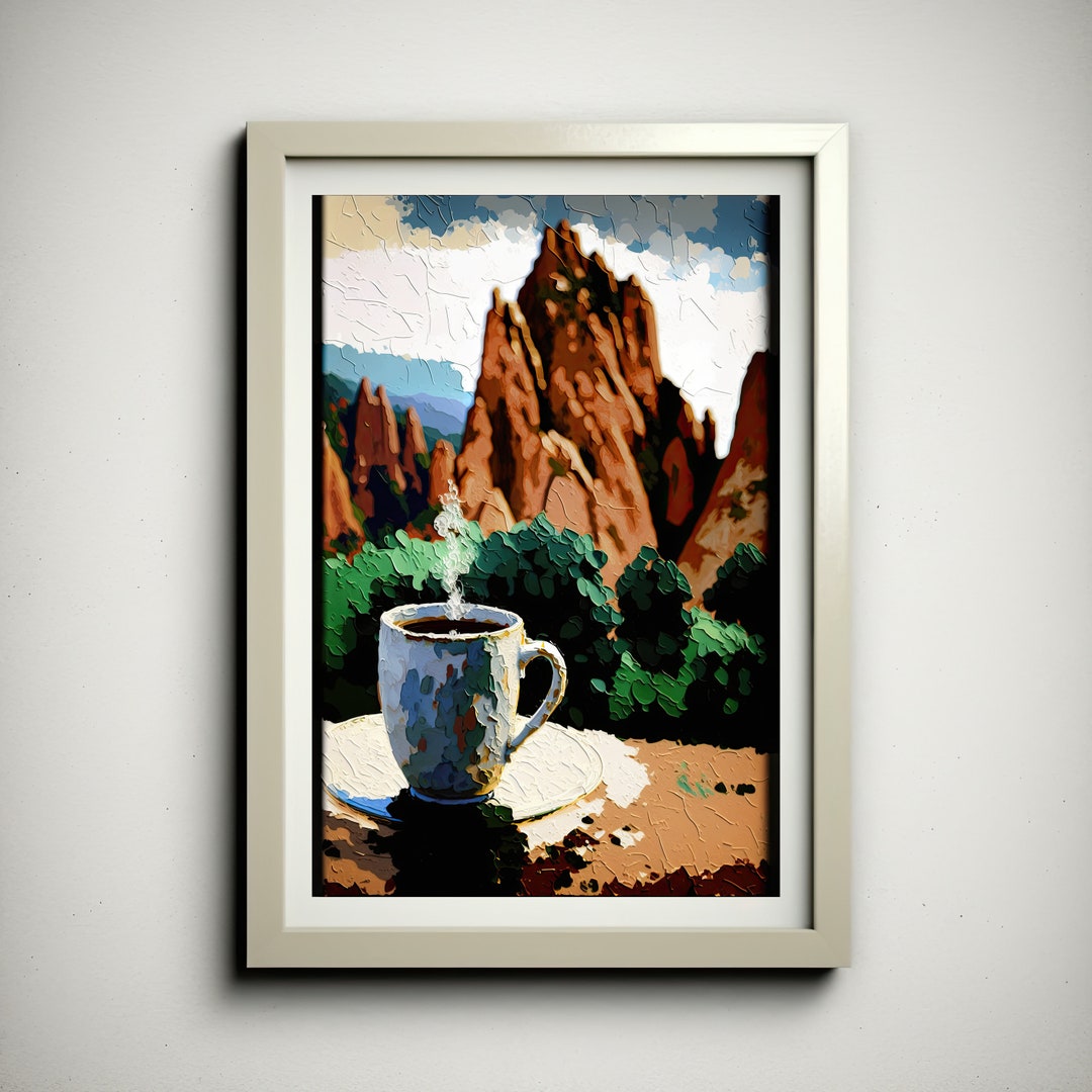 Garden of the Gods Coffee Poster Coffee Art Colorado - Etsy