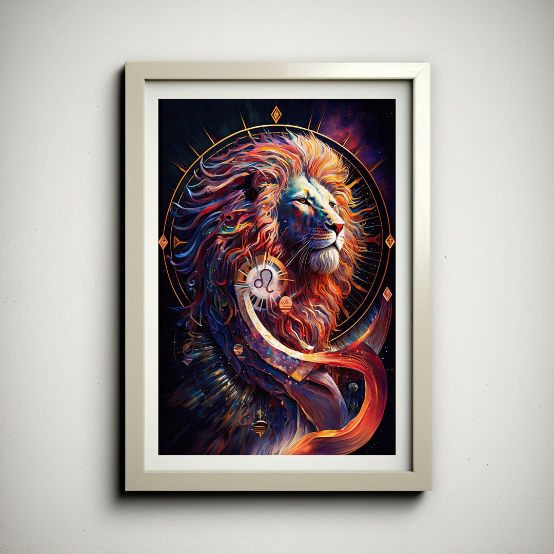 Bold Leo Poster, Leo Zodiac Sign, Leo Lion Astrology Poster - Etsy