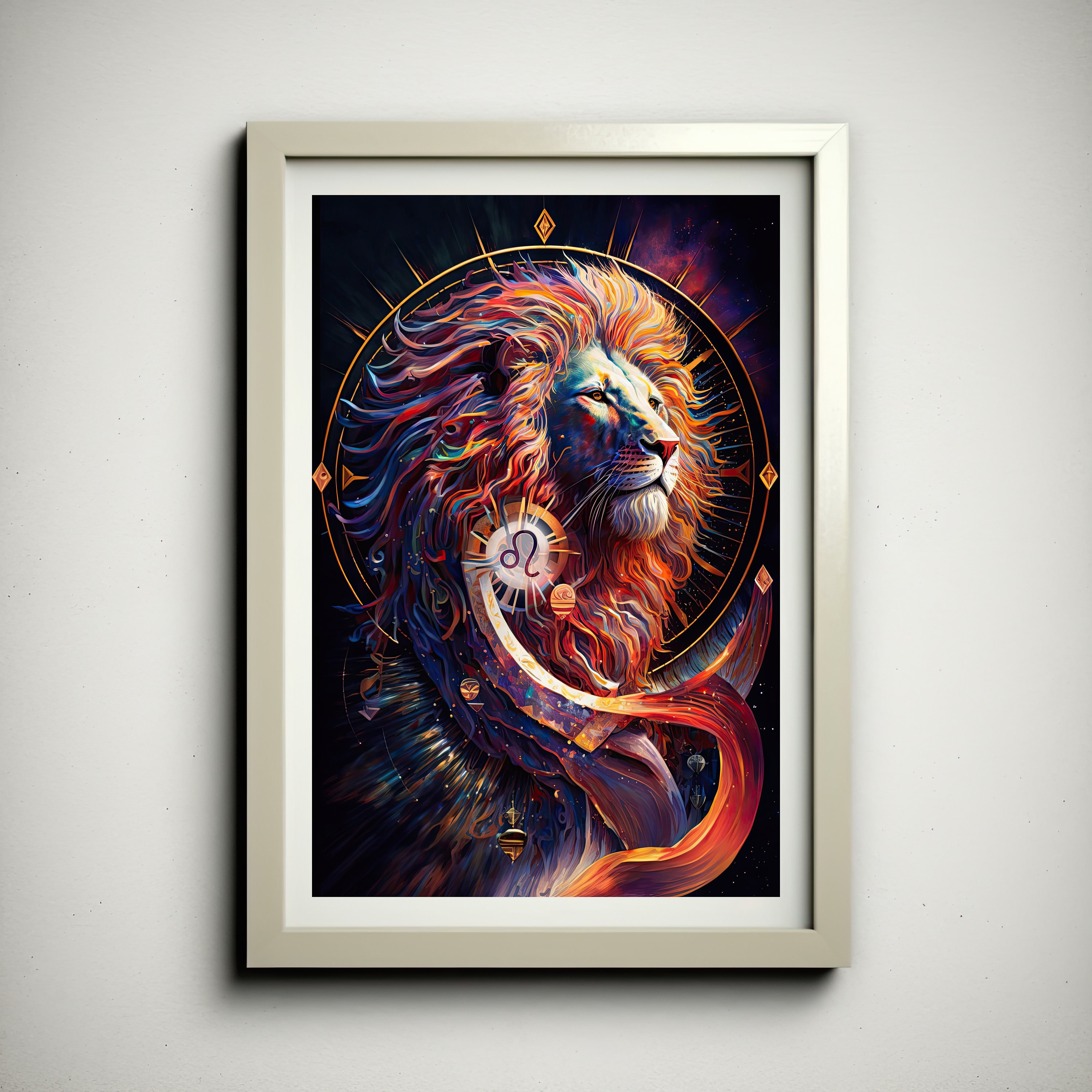 Bold Leo Poster, Leo Zodiac Sign, Leo Lion Astrology Poster - Etsy