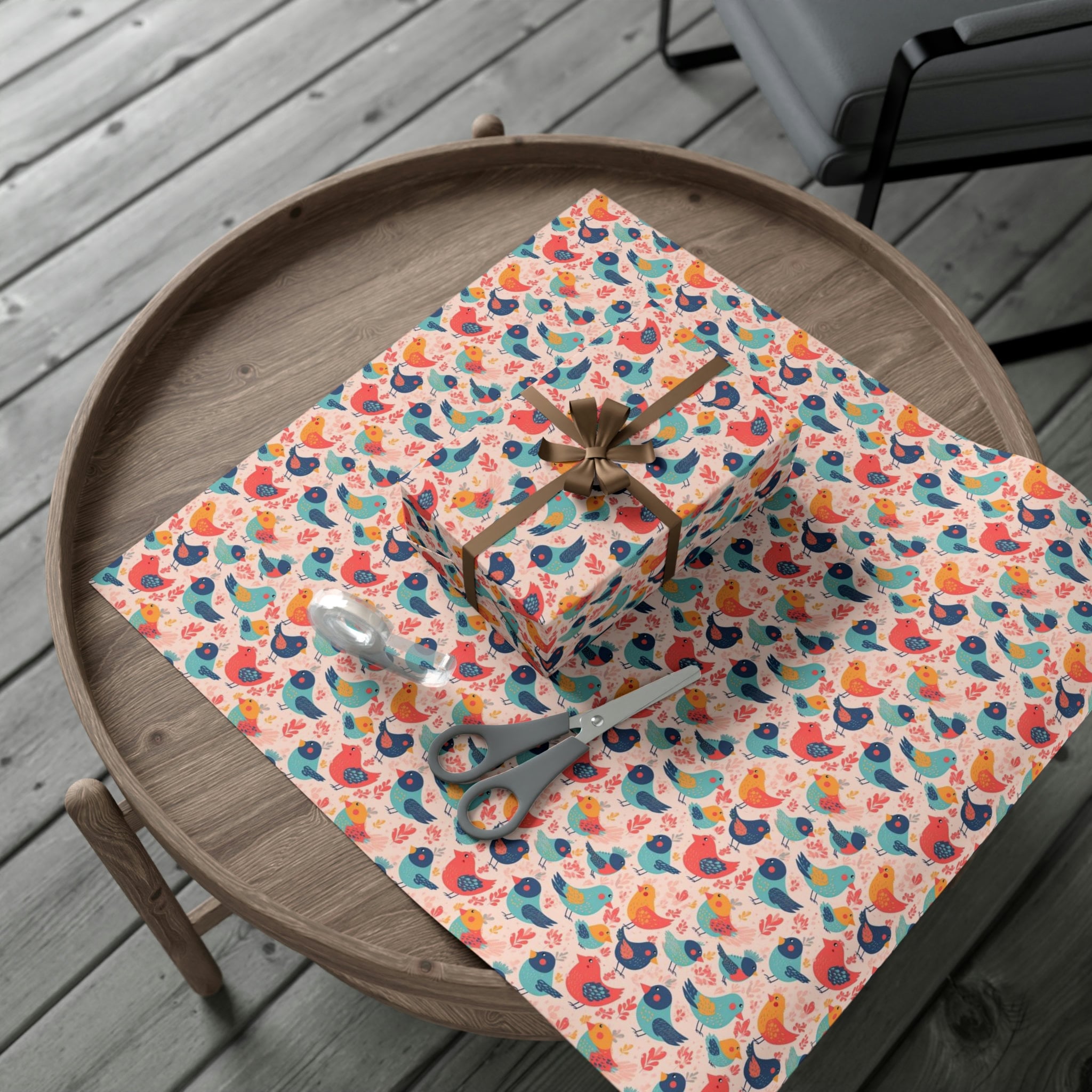 Cute Colorful Birds Wrapping Paper | Bright Little Birds Gift Wrap sold ...