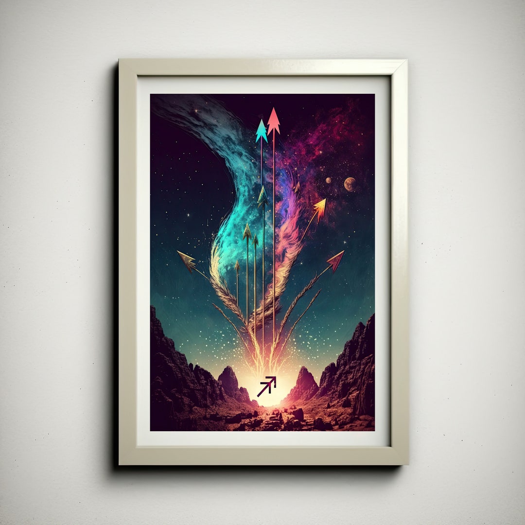 Dynamic Sagittarius Poster, Sagittarius Zodiac Sign, Shooting Star ...