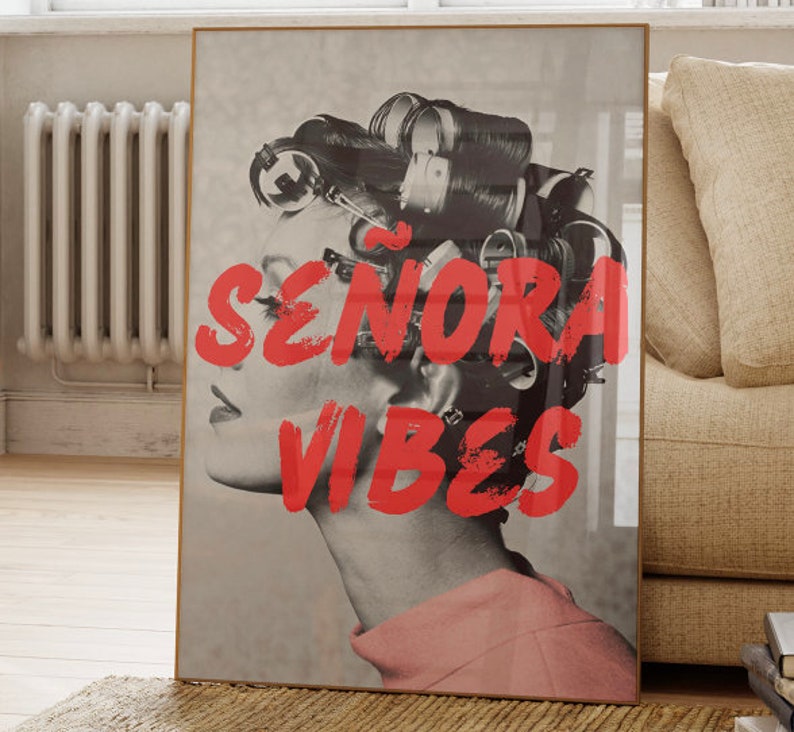 Señora Vibes Poster: Retro Latina Art, 1960s Style (digital Print) - Etsy