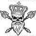 Skull King Svg, Skull With Beard Svg, Skull With Crown Svg, Skull Svg ...