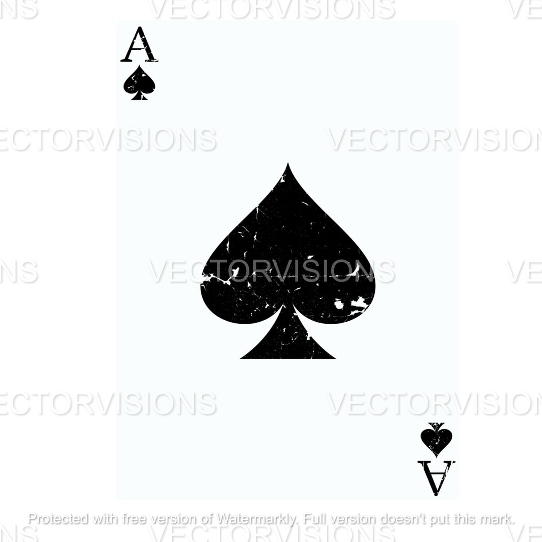 Ace Card Svg, Ace Svg, Deck of Crds Svg, Vector Cut File for Cricut ...