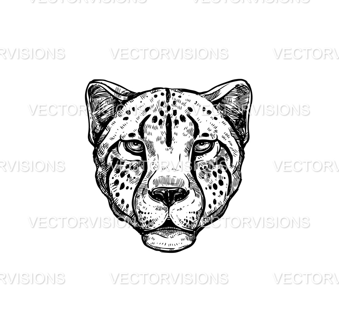 Cheetah Svg, Cheetah Head Svg, Vector Cut File for Cricut,cricut ...