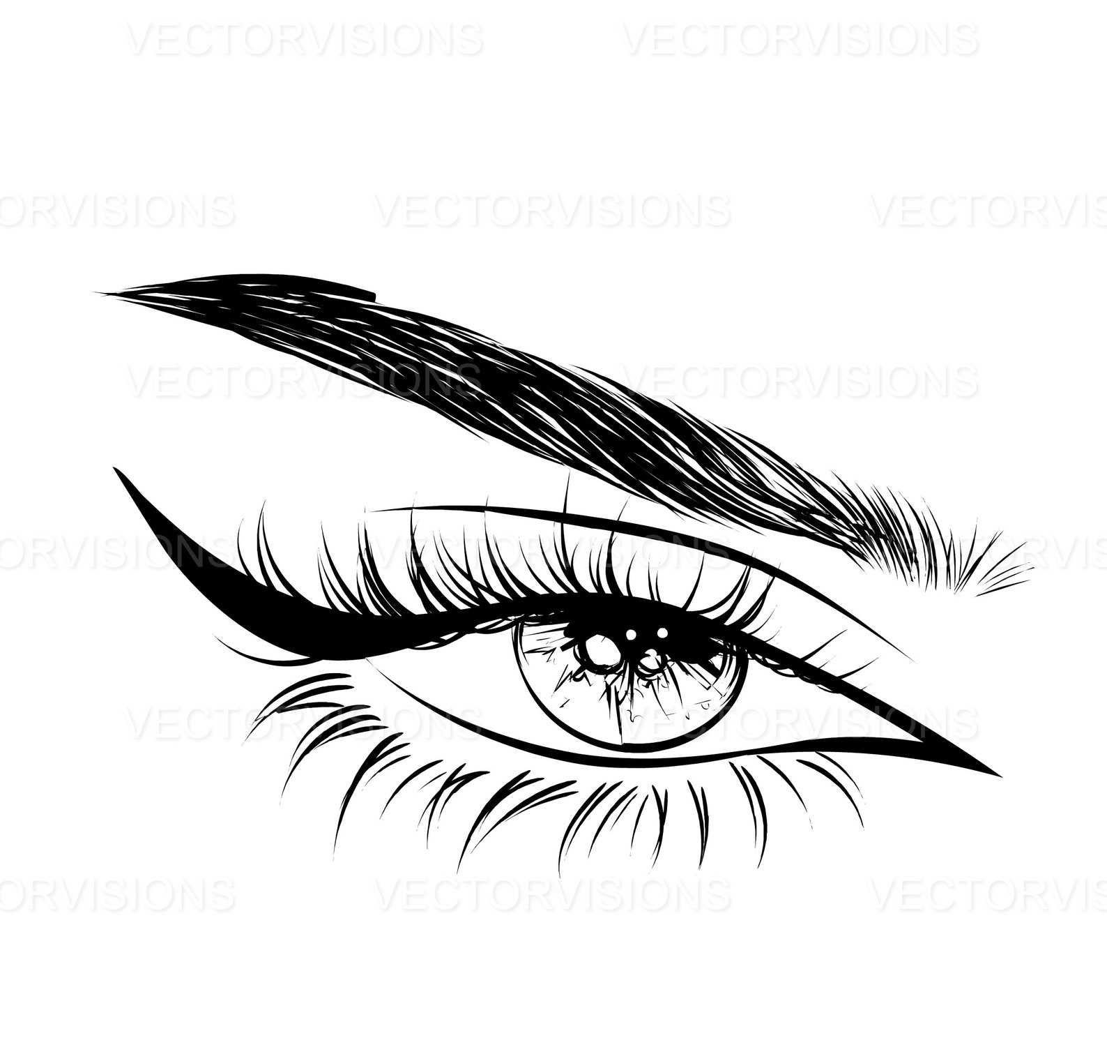 Eyes Svg, Lashes Svg, Brows Svg, Makeup Svg, Liner Svg, Silhouette Svg ...