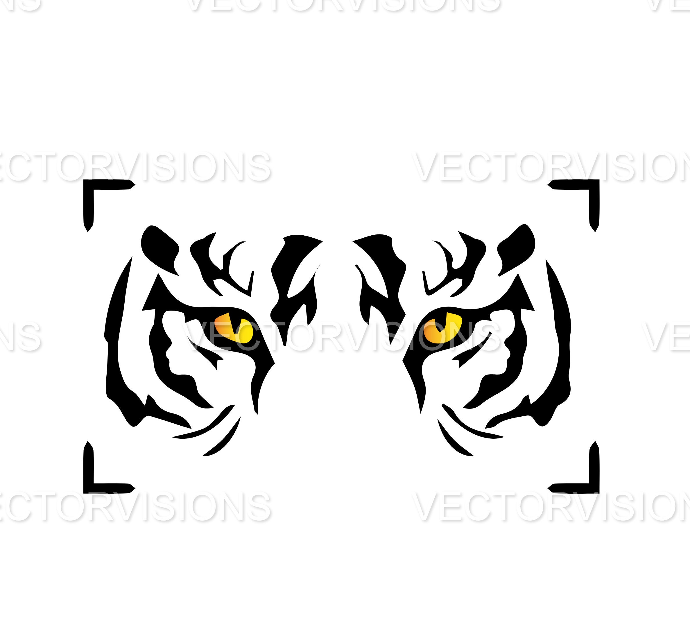 Tiger Eyes Svg, Tiger Face Svg, Vector Cut File for Cricut,cricut,silhouette, Pdf Png Eps Dxf ...