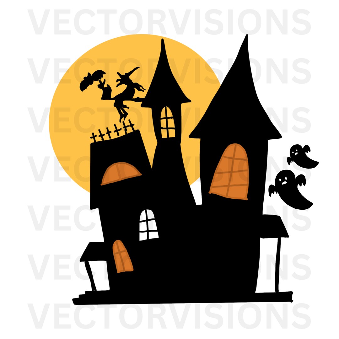 Haunted House Clipart,haunted House Png, Haunted House Jpg, Halloween ...