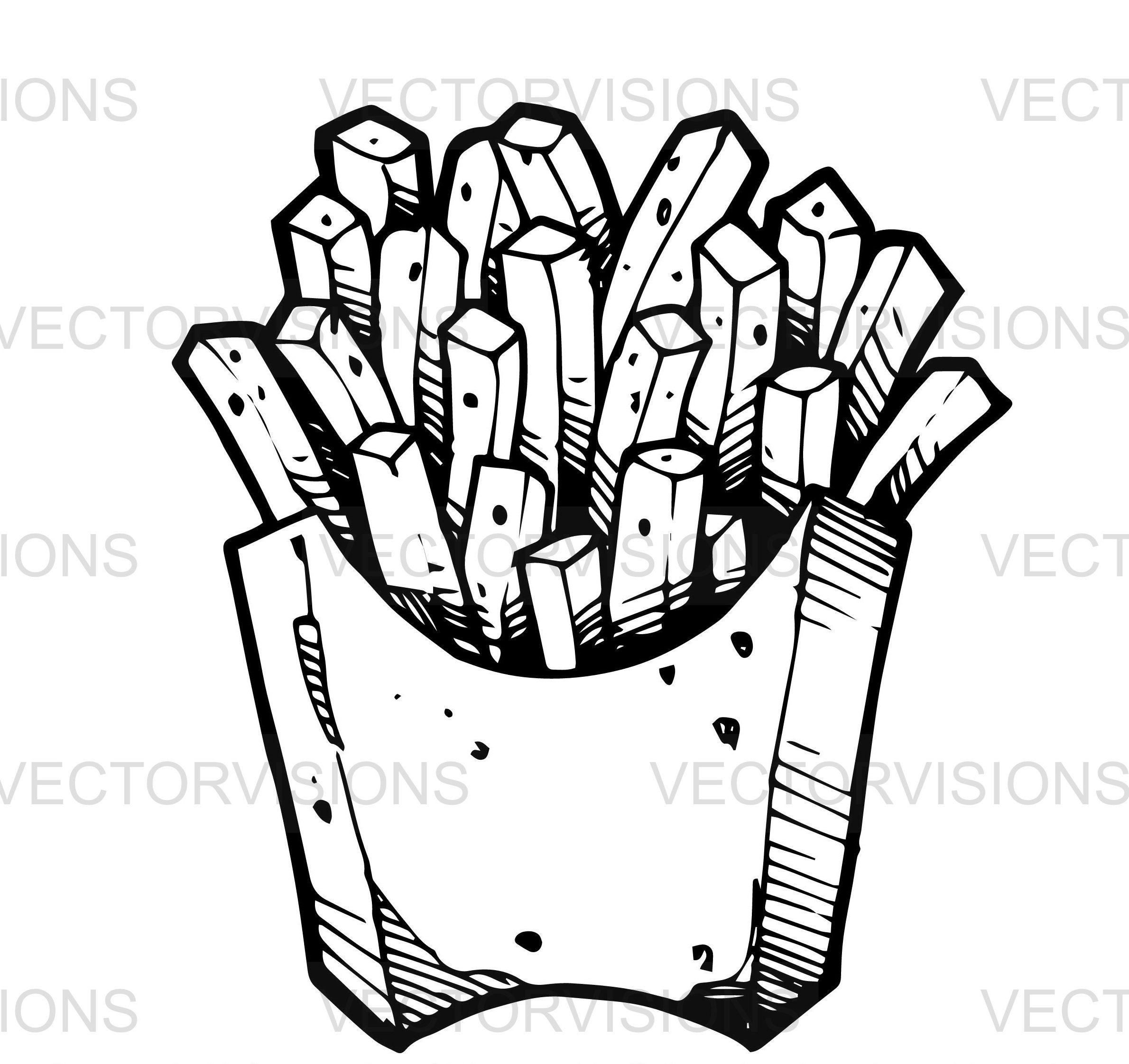 Fries Svg, French Fries Svg, Food Svg, French Fries Svg, Vector Cut ...