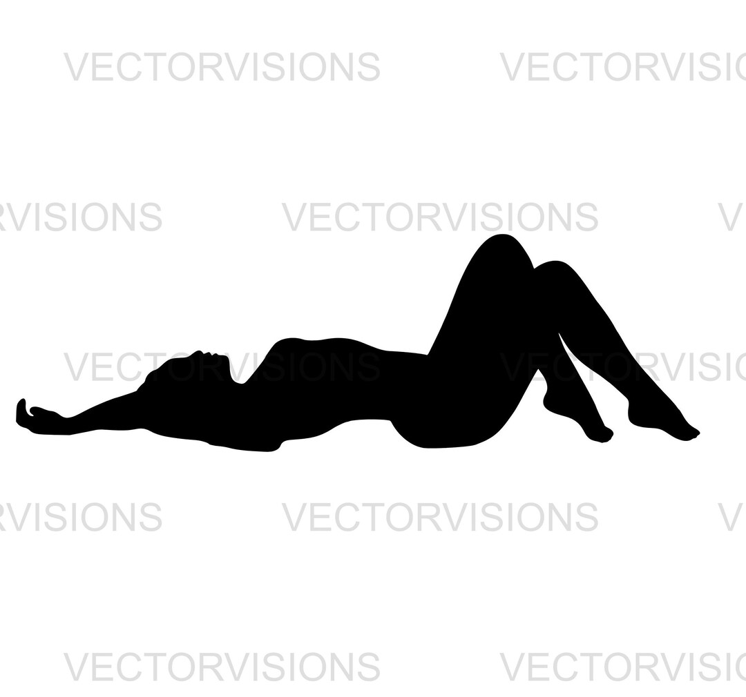 Girl Silhouette Svg Girl Posing Svg Model Posing Svg Girl Laying Down