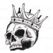 Skeleton King Svg,skull King Svg,skull Svg,skull With Crown Svg,vector ...