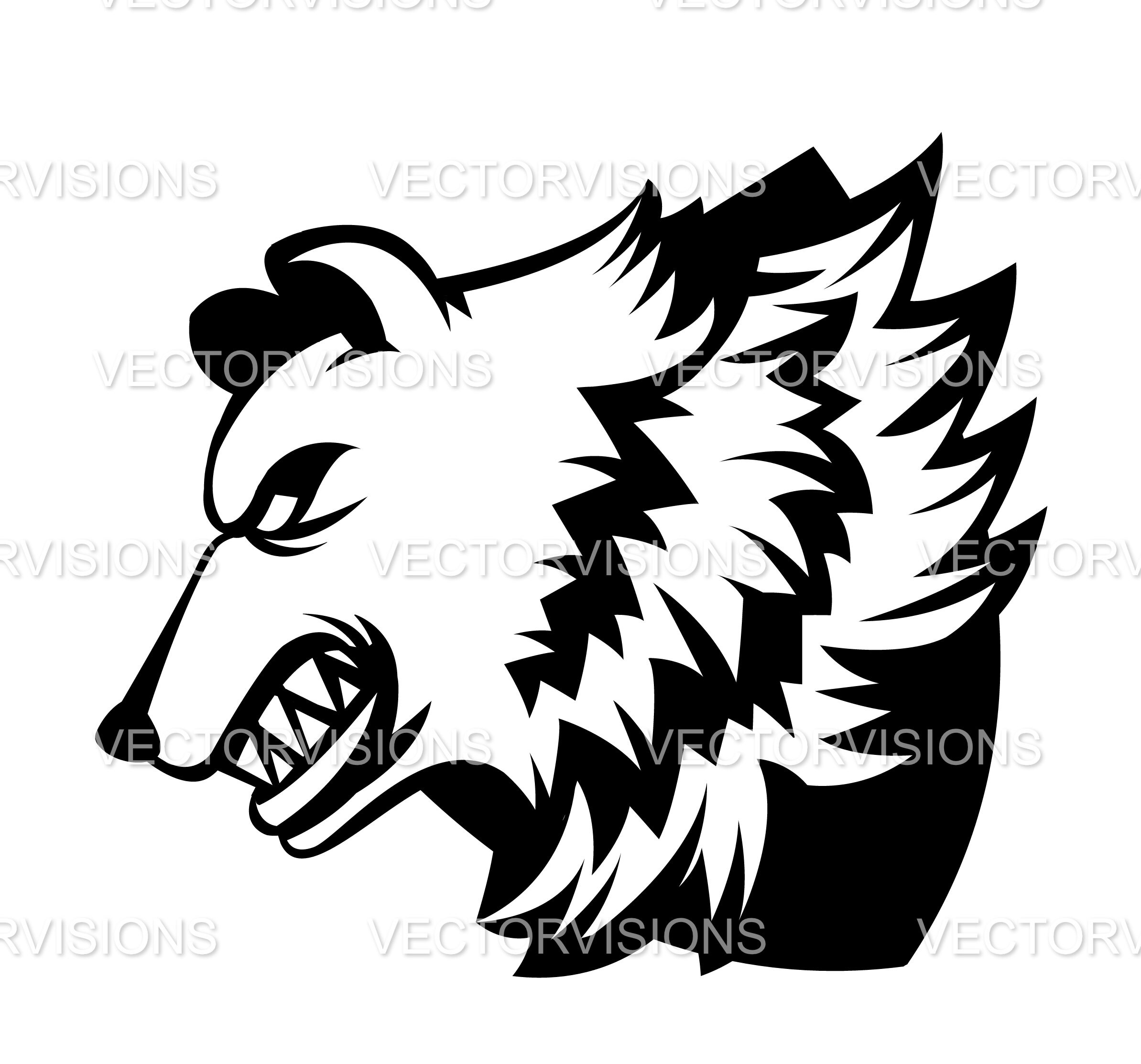 Wild Wolf Svg, Wolf Svg, Vector Cut File for Cricut,cricut,silhouette ...