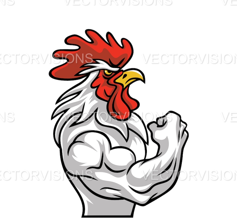 Muscular Chicken Clipart, Chicken Clipcart, Gym Chicken,silhouette ...