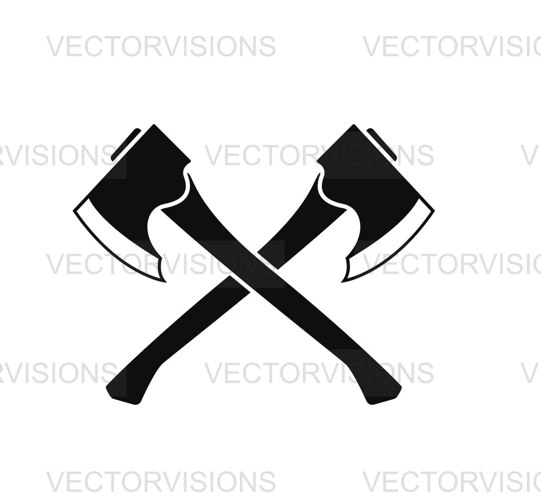 Axe Svg, Double Svg, Crossed Svg, Vector Cut File for Cricut,silhouette ...