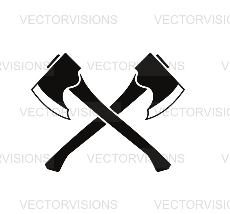 Axe Svg, Double Svg, Crossed Svg, Vector Cut File for Cricut,silhouette ...
