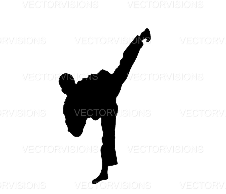 Karate Svg, Karate Png, Karate Silhouette, Vector Cut File for Cricut ...