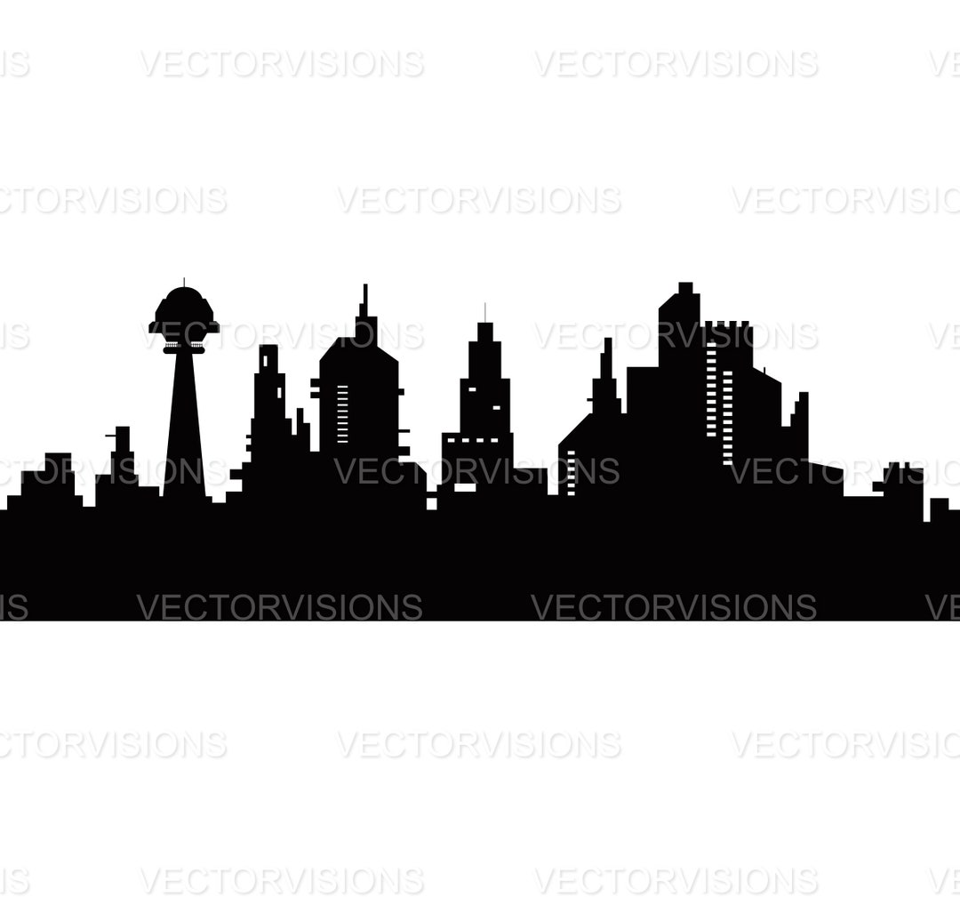 Skyscraper Svg, Night Views Svg, Vector Cut File for Cricut, Cricut ...