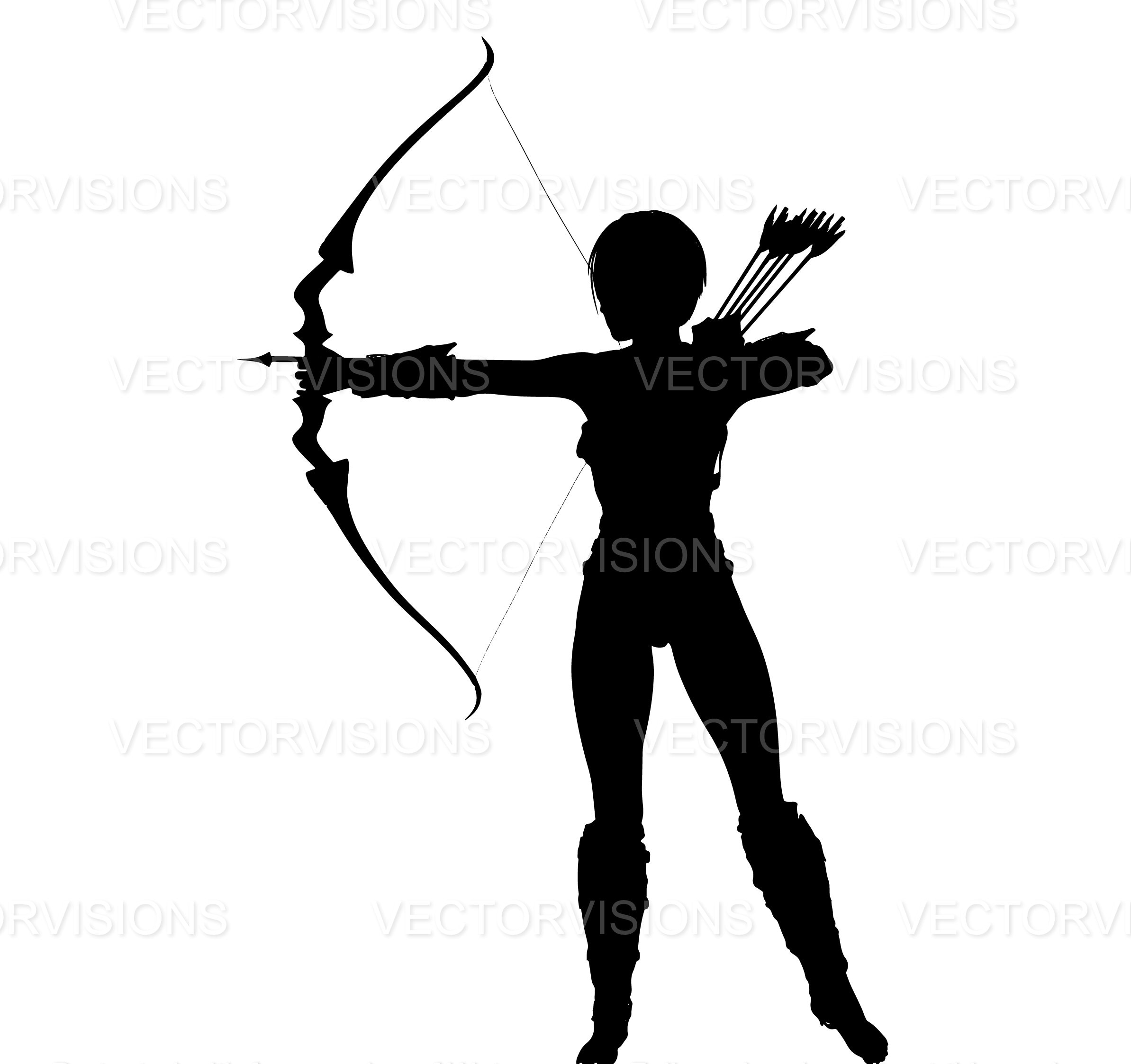 Bowman Svg, Archery Svg, Archers Svh,bow and Arrow Svg,vector Cut File ...