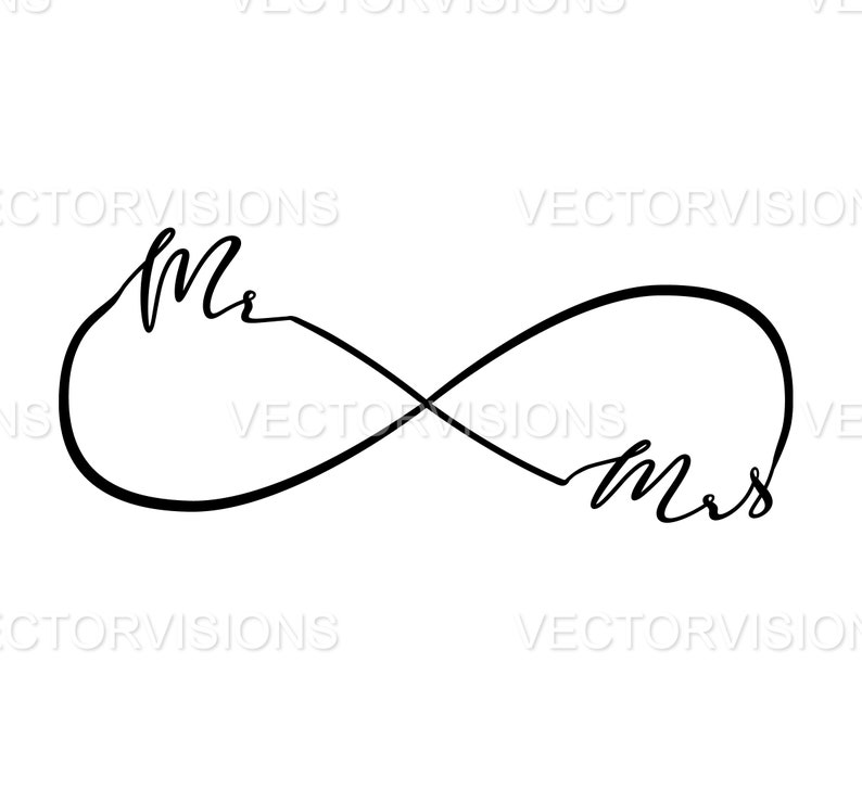 Mr & Mrs Svg, Infinity Svg, Wedding Svg, Bride Svg, Vector Cut File for ...