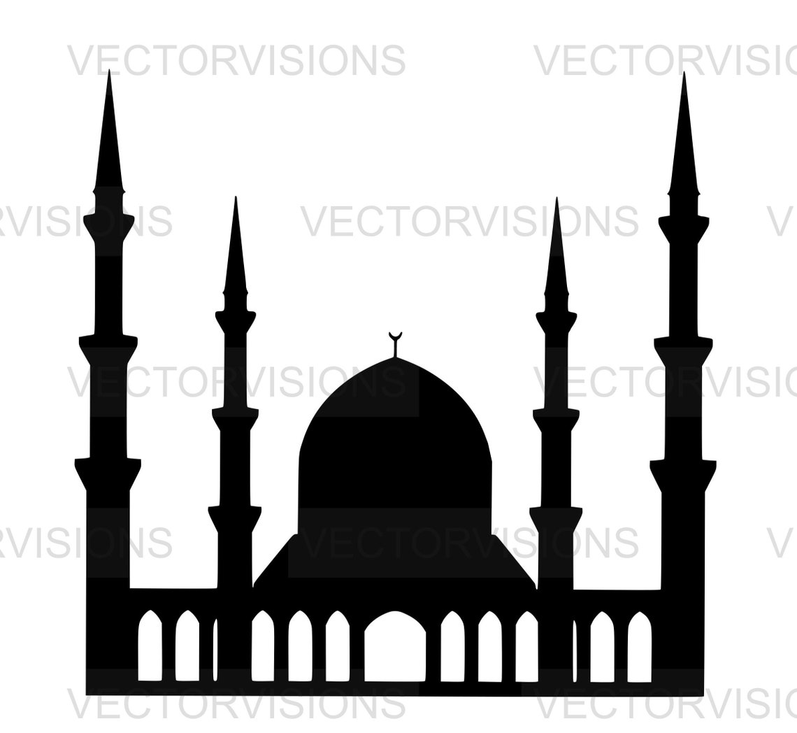 Mosque Svg, Islam Svg, Muslim Svg, Mosque Silhouette, Ramadan Svg ...